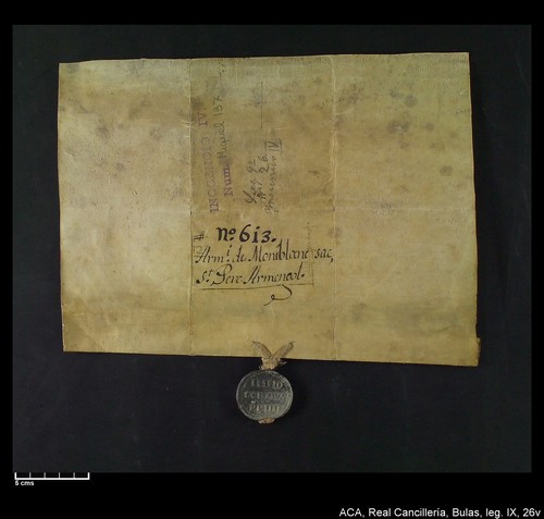 Cancillería,bulas_pontificias,legajo_IX,nº26/ Letras ejecu...