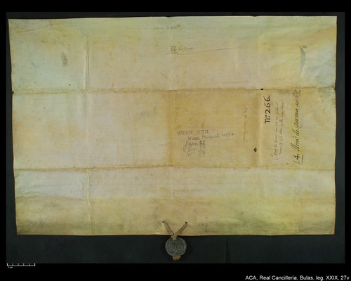 Cancillería,bulas_pontificias,legajo_XXIX,nº27/ Letras eje...