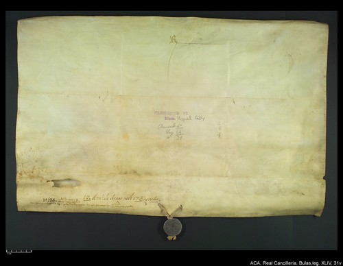 Cancillería,bulas_pontificias,legajo_XLIV,nº31/ Letras eje...