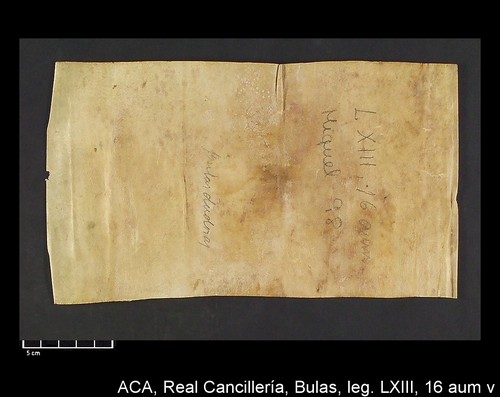 Cancillería,bulas_pontificias,legajo_LXIII,nº16aum(a)/ Let...